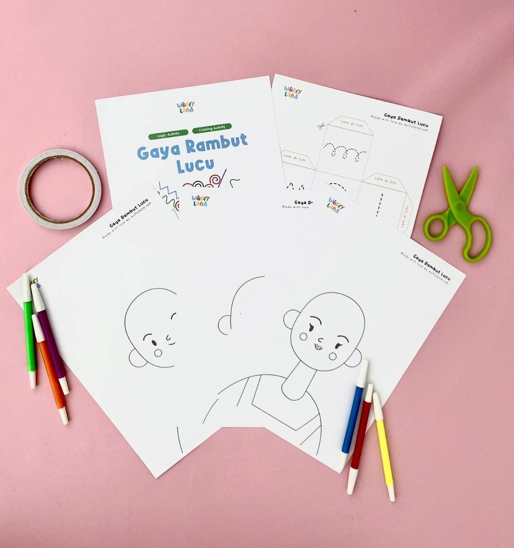 Free Printable - Gaya Rambut Lucu