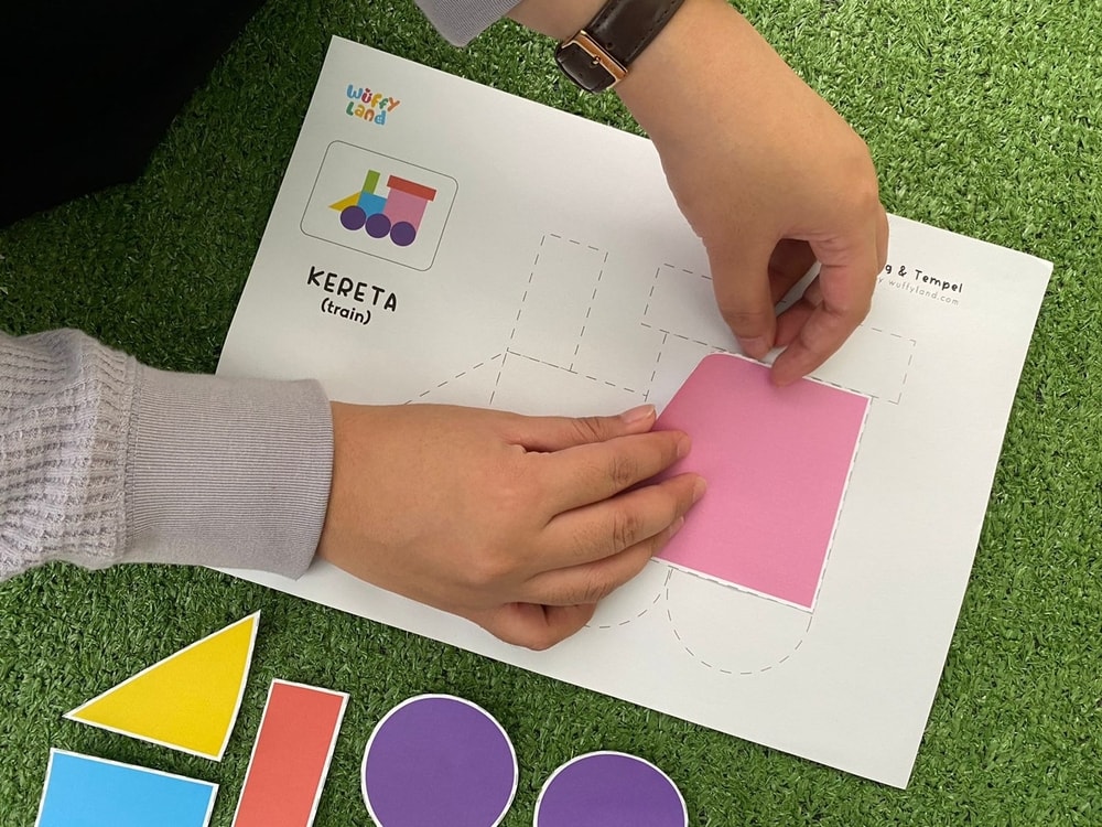 Printable Gunting & Tempel Membentuk Transportasi