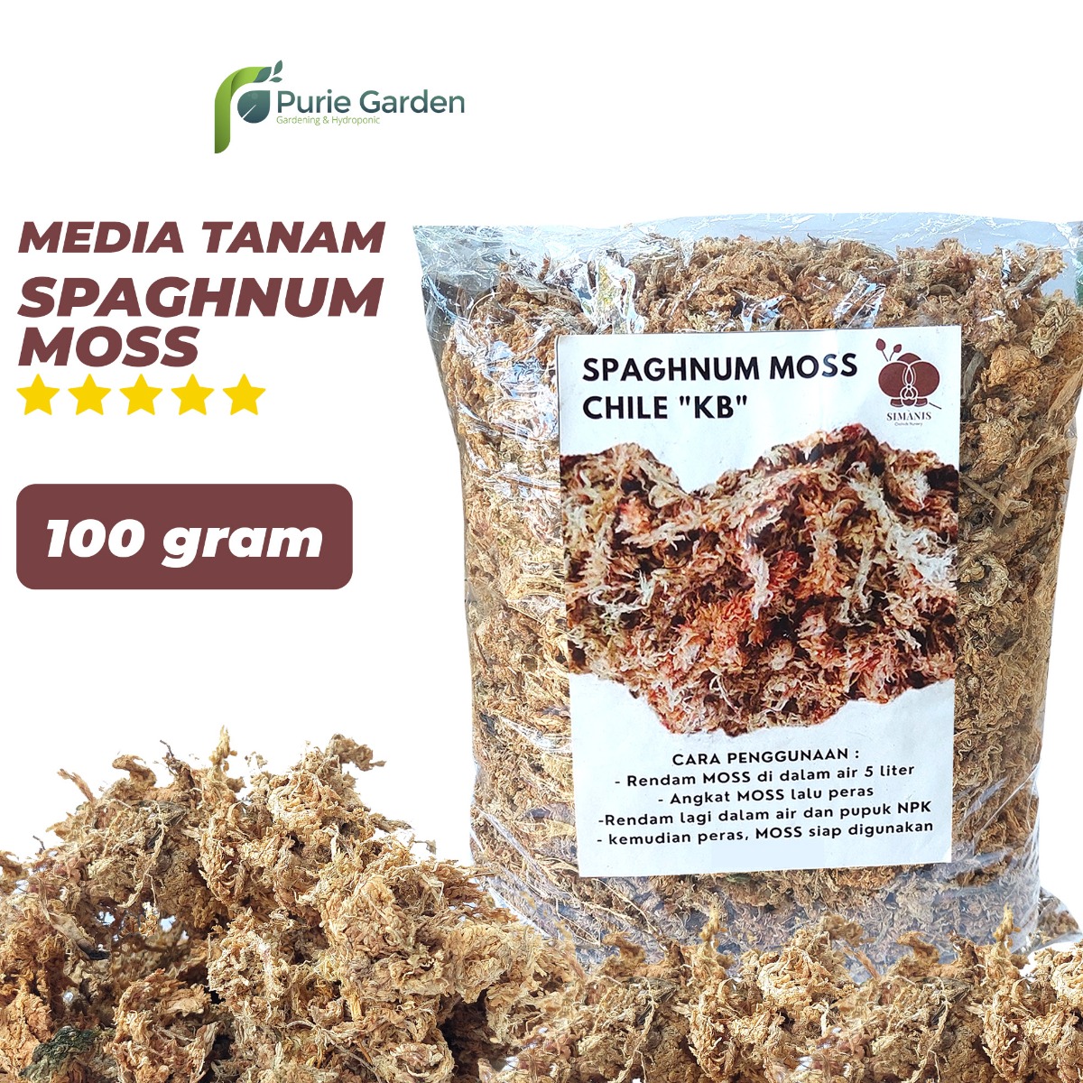 Spagnum Moss Chile Anggrek Monstera Calathea dll Media Tanam Tanaman ...