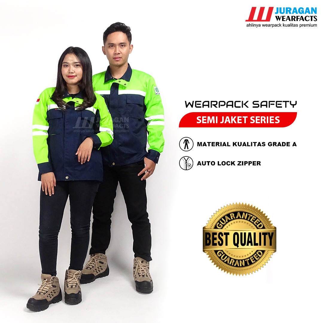 Wearpack Kerja Semijaket Hijau-Navy (JW.WAT-08)