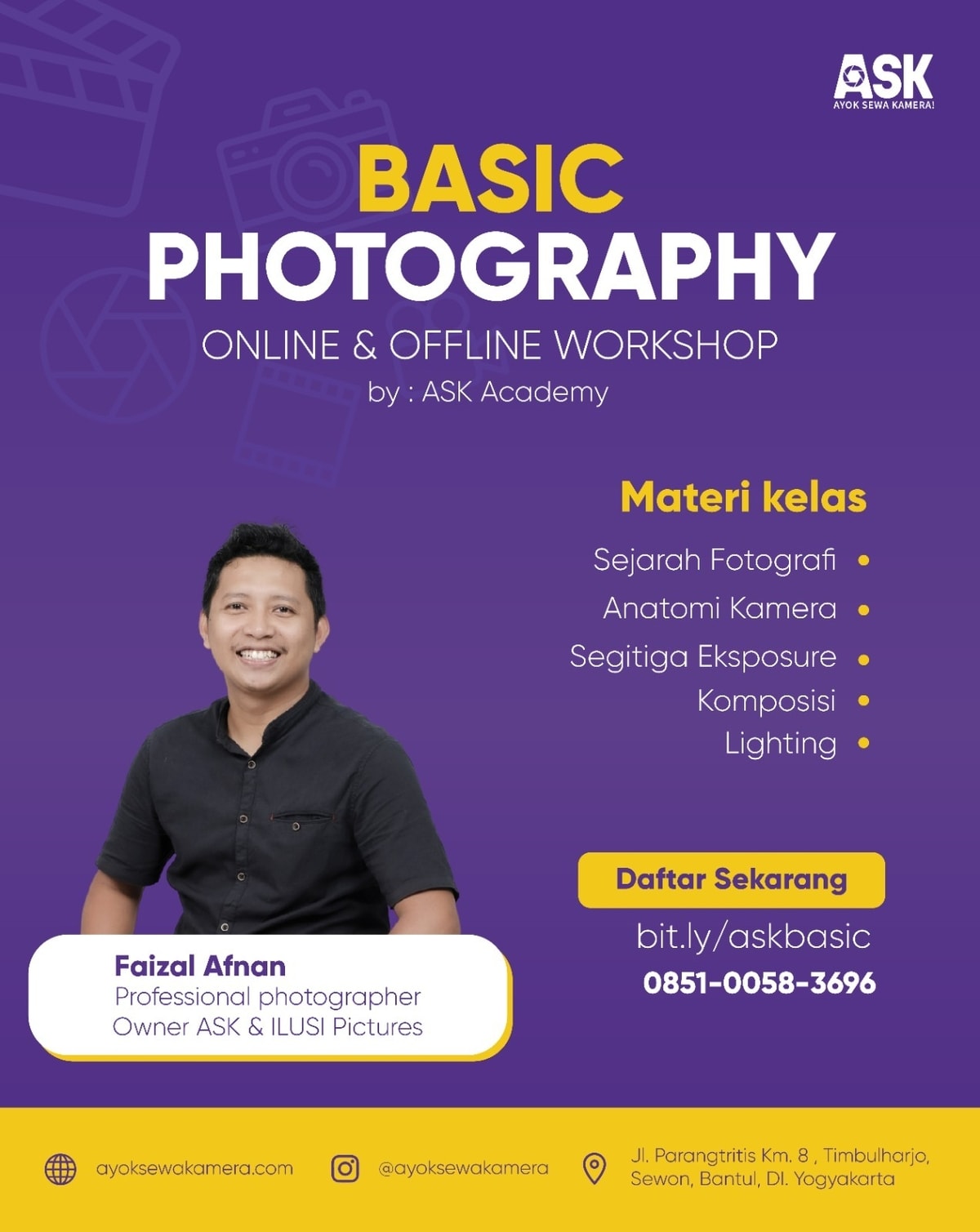 ONLINE CLASS - BASIC PHOTOGRAPHY WORKSHOP