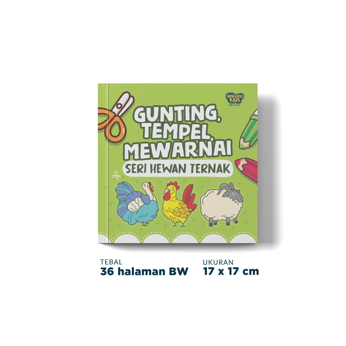 Gunting, Tempel, Mewarnai Seri Hewan Ternak