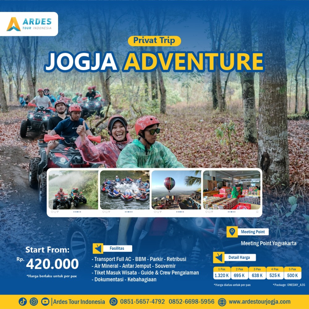 Paket tour jogja wisata 1 hari merapi dan goa pindul