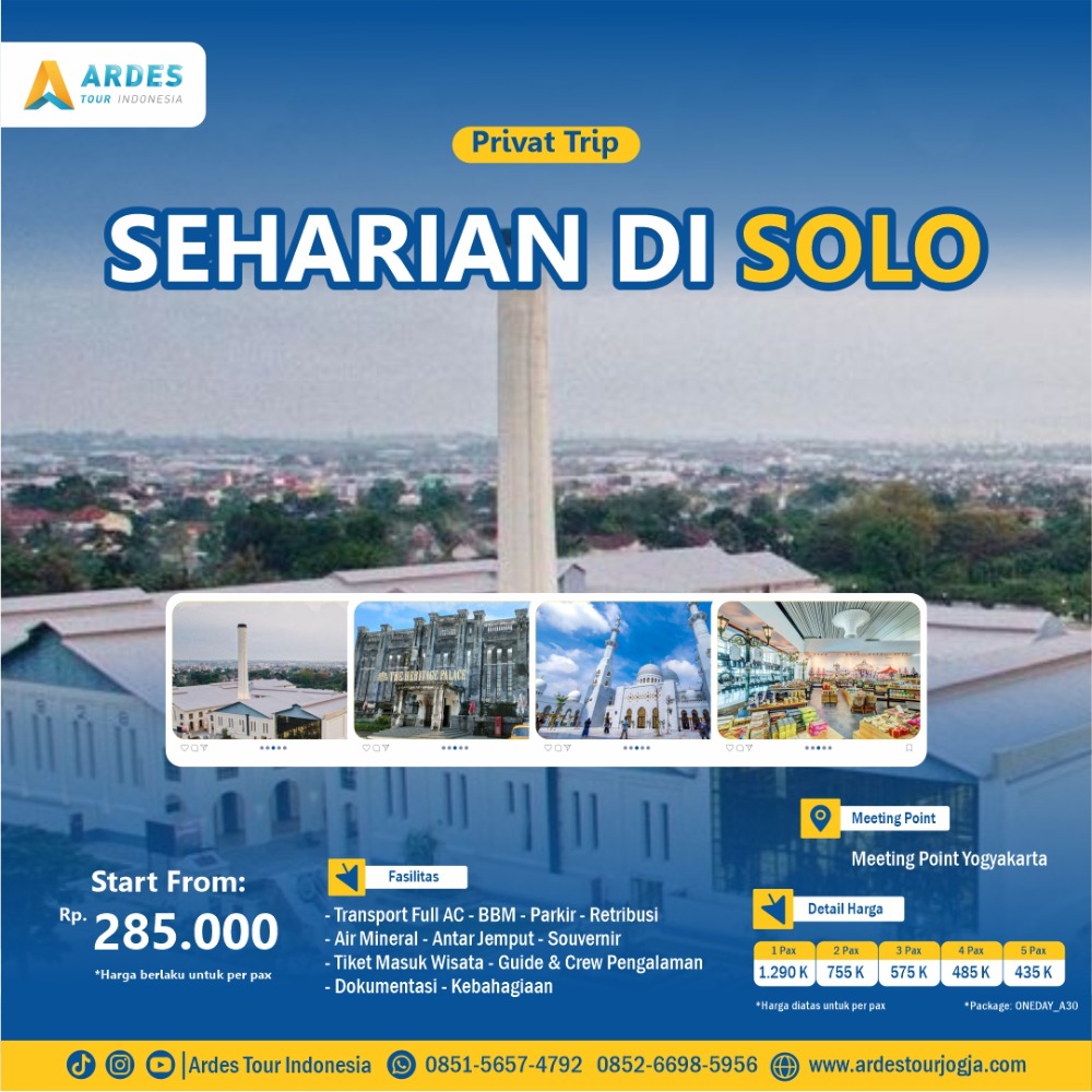 Paket tour wisata solo 1 hari