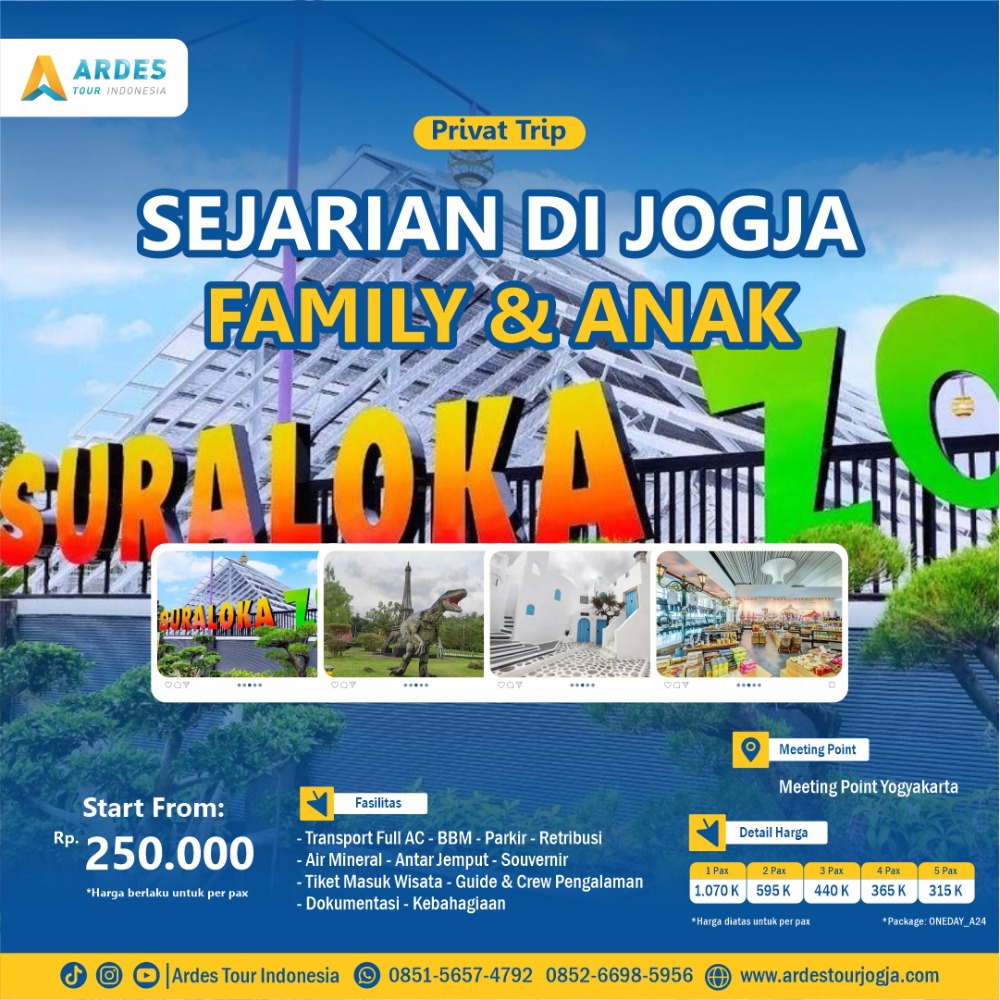 Paket tour wisata jogja 1 hari 2025