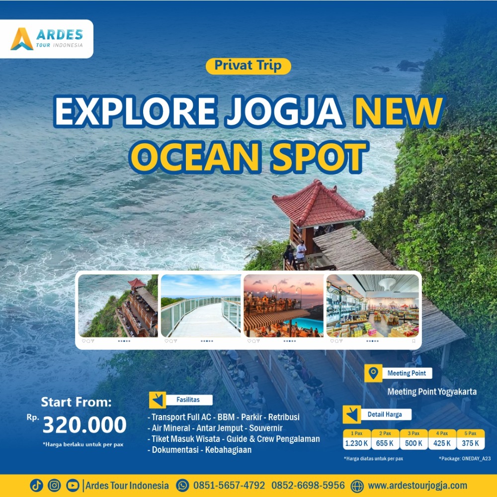 paket tour wisata jogja ocean spot gunung kidul