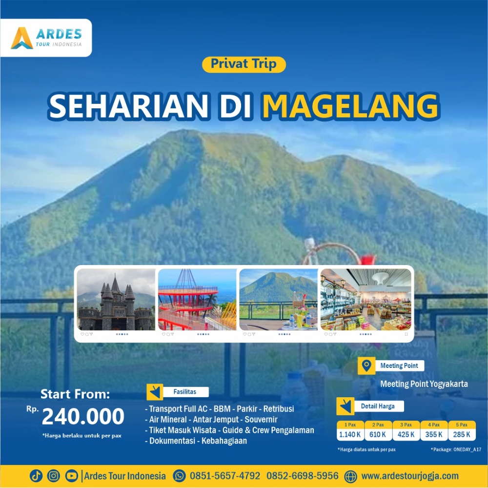Paket Tour Wisata Magelang 1 hari 2025