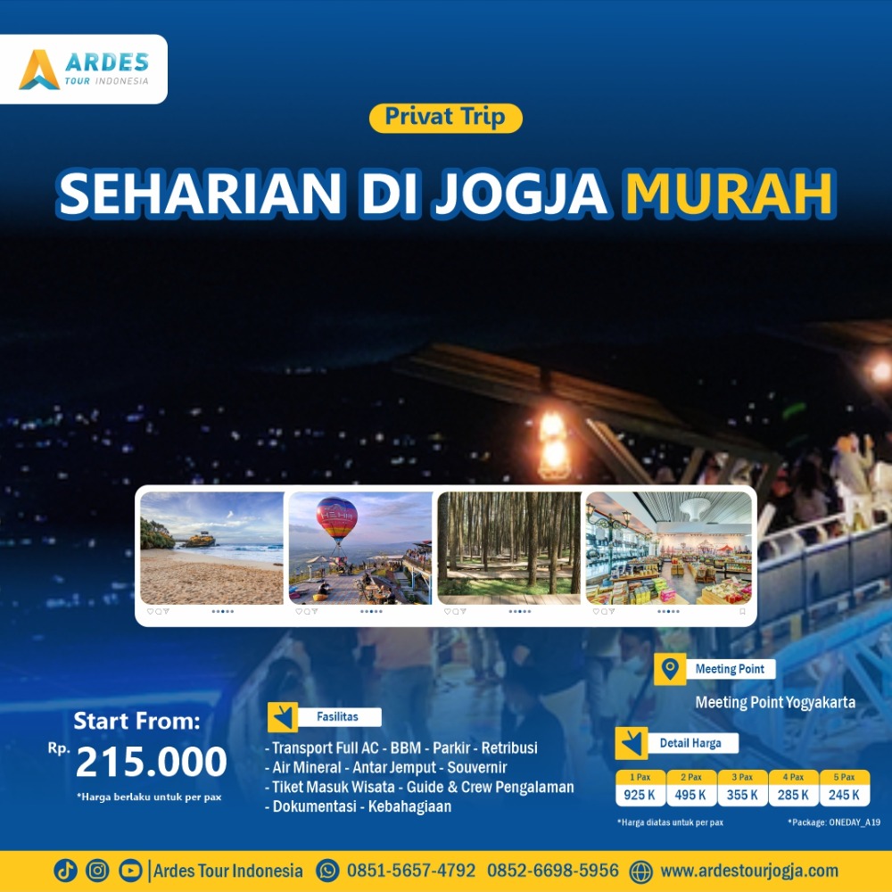 Paket tour jogja wisata gunung kidul 1 hari