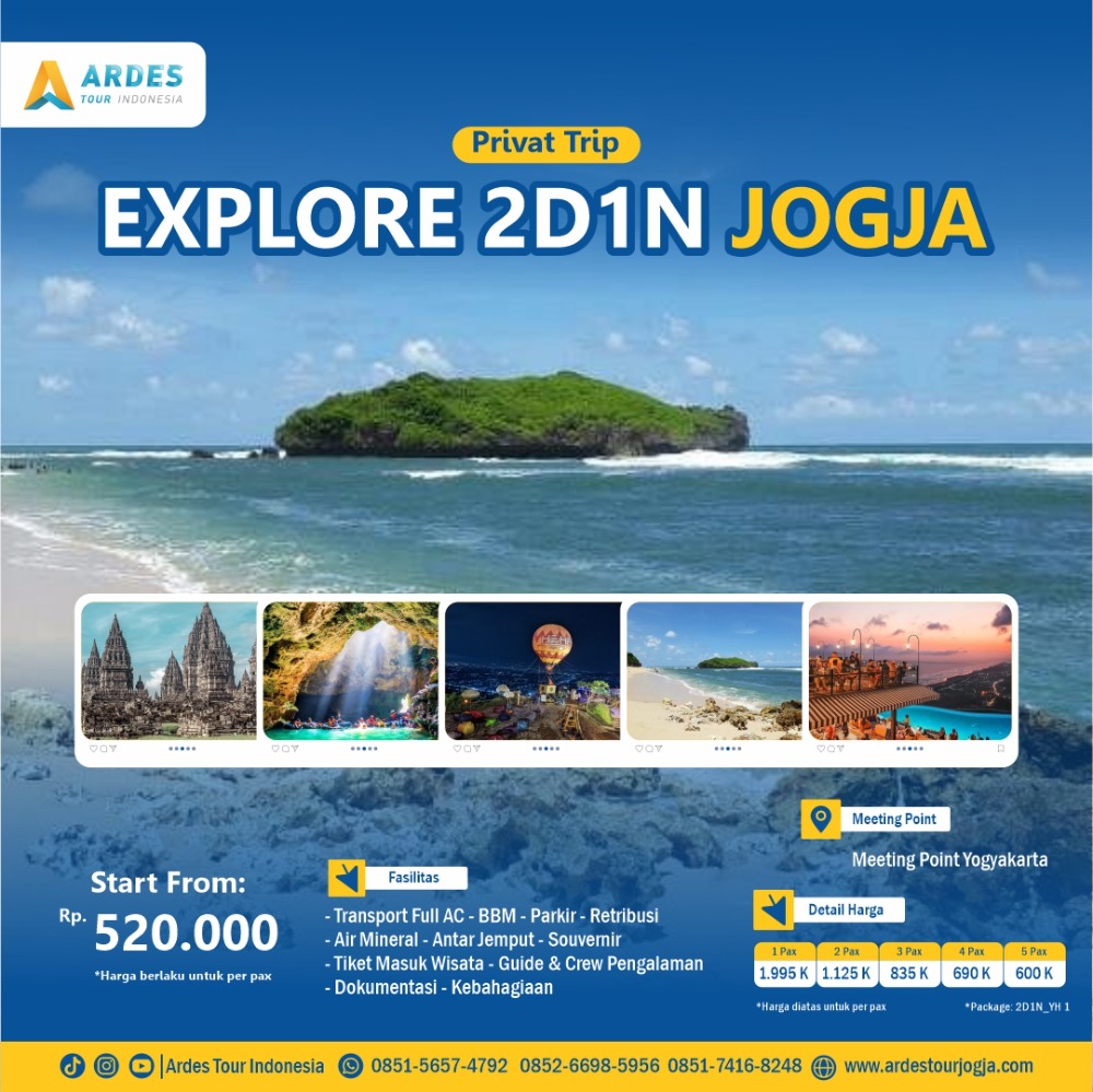 Paket Tour Jogja 2 Hari 1 Malam Yogya Hits 1 (YH 1)