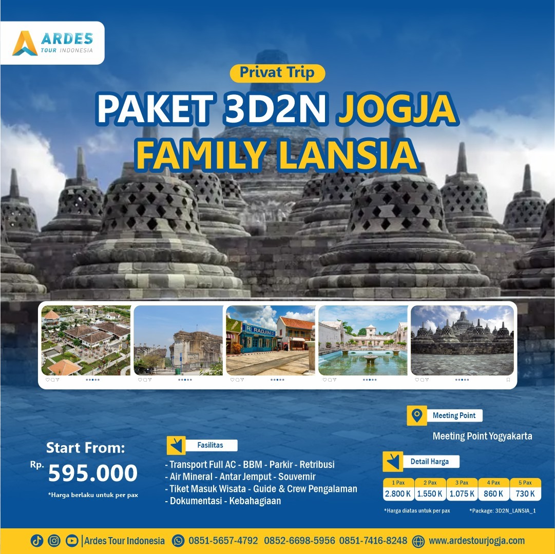 Paket Tour Jogja 3 Hari 2 Malam - Family Lansia 1