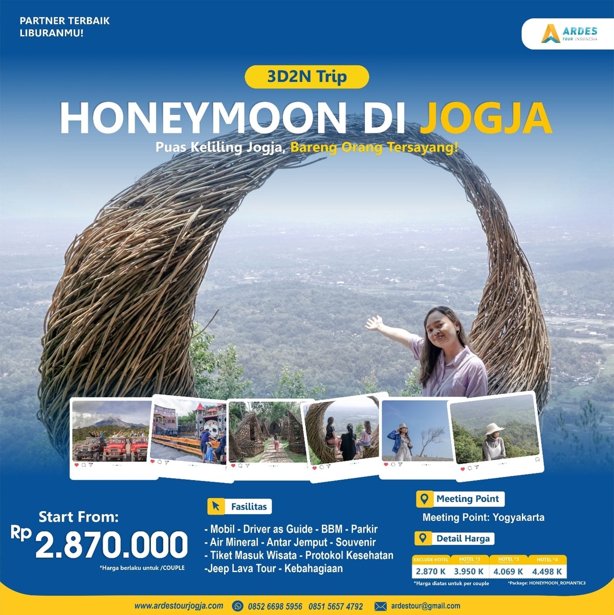 Paket tour honeymoon jogja 3 hari 2 malam