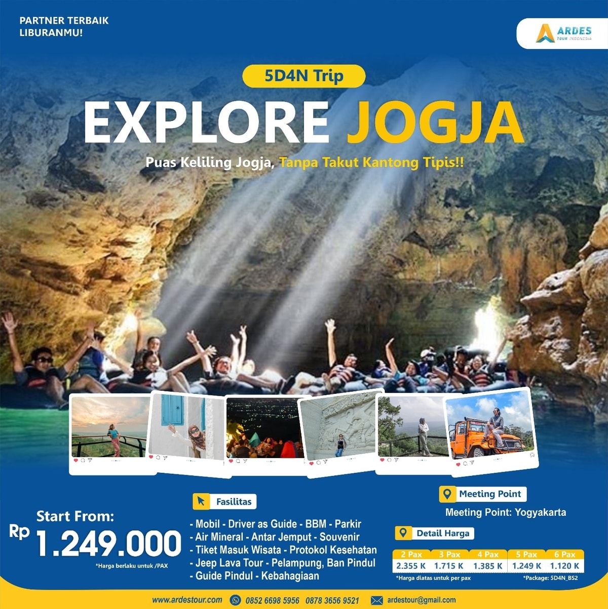 Paket Tour Jogja 5 Hari 4 Malam Best Seller 2 (BS 2)