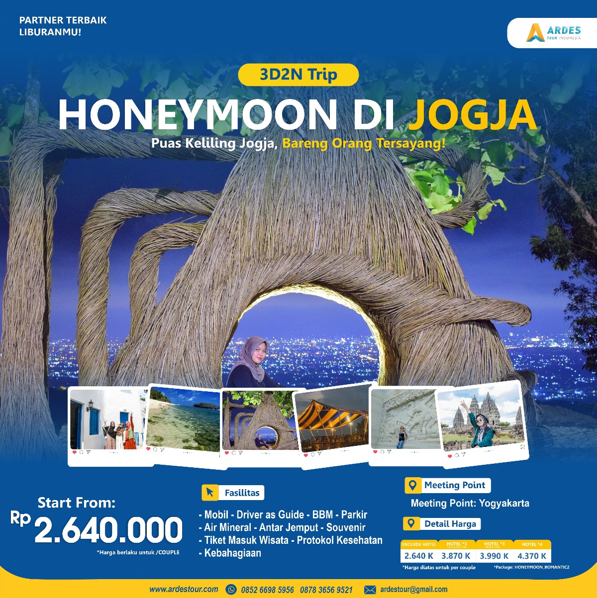 Paket tour honeymoon jogja 3 hari 2 malam