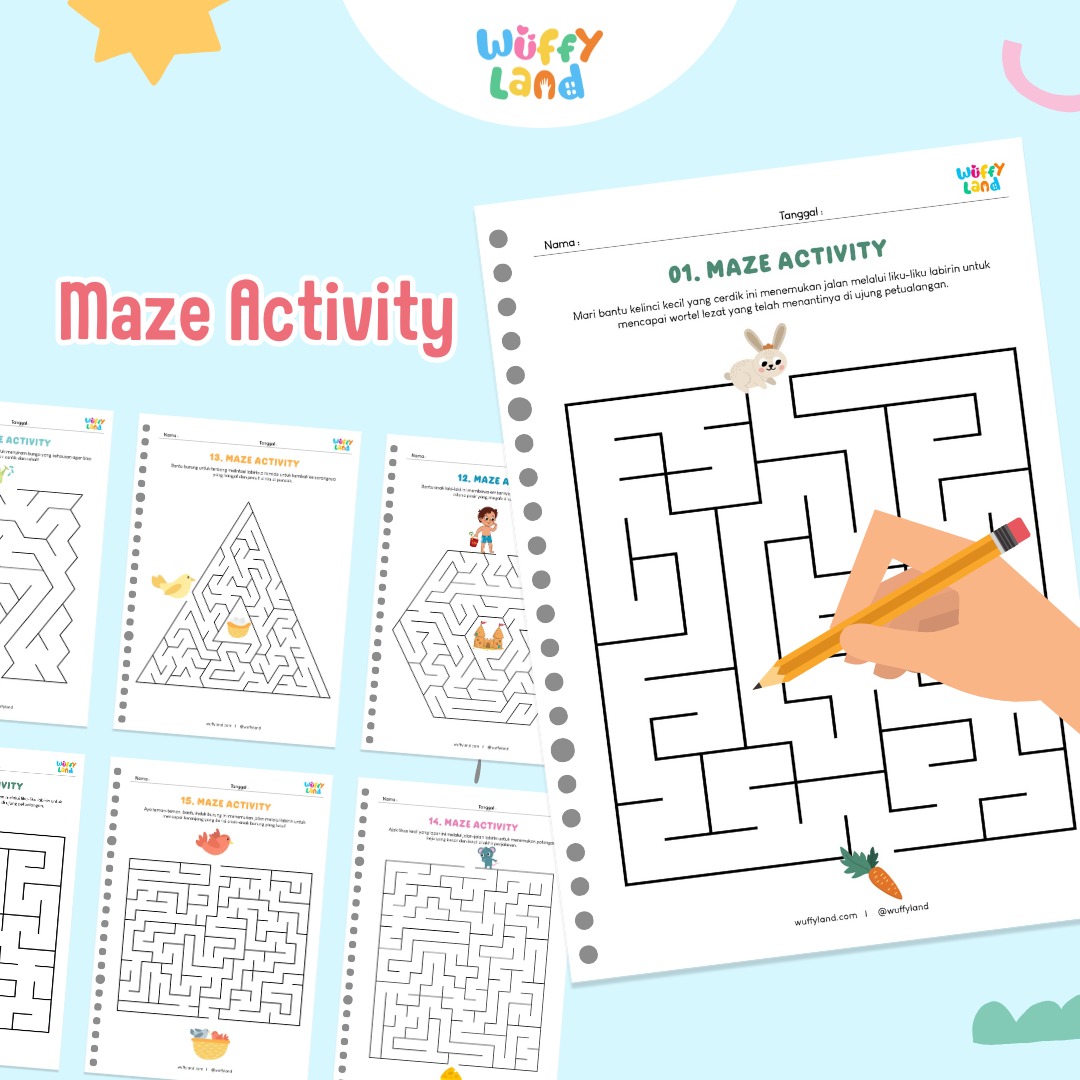 Wuffyland Worksheet Edukasi Anak Indonesia Murah Aktivitas Melatih ...