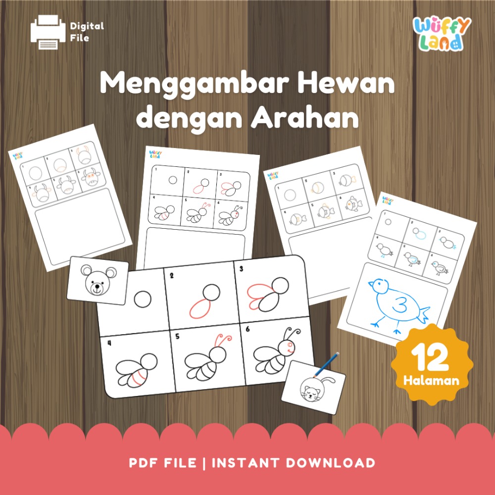 Wuffyland Worksheet Edukasi Anak Indonesia Murah Printable Menggambar ...