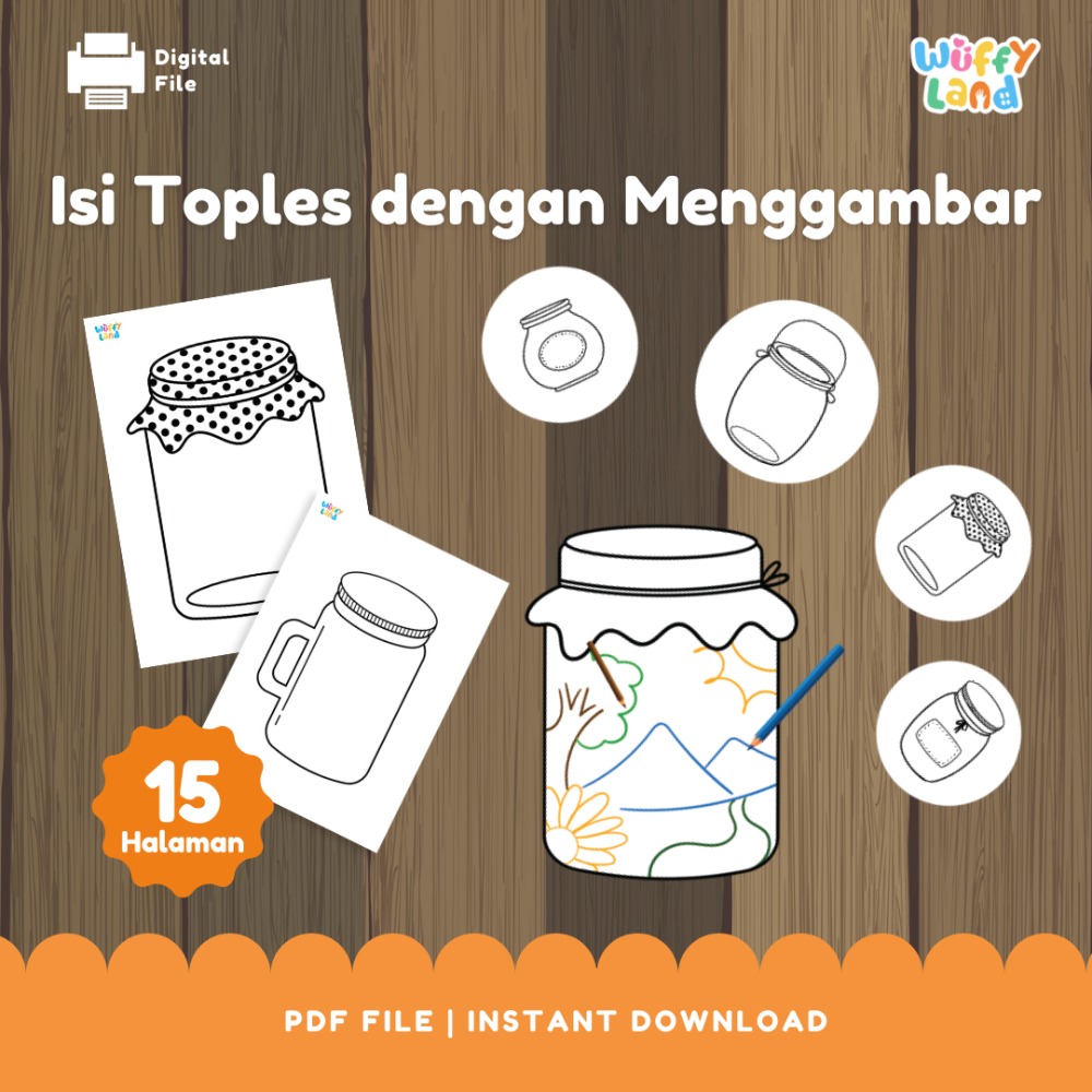 Wuffyland Worksheet Edukasi Anak Indonesia Murah Printable Isi Toples ...