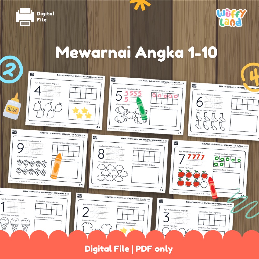 Wuffyland Worksheet Edukasi Anak Indonesia Murah Free Printable