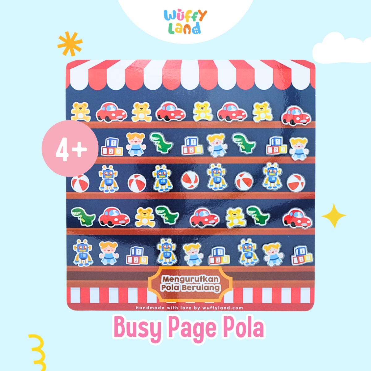 Wuffyland Busy Page Mainan Edukasi Anak Indonesia Murah