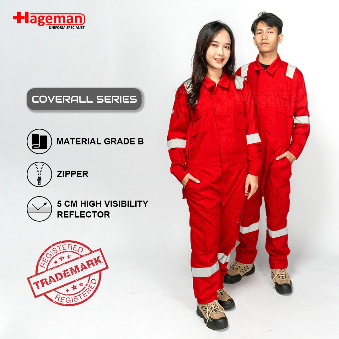 Wearpack Safety Coverall Merah (HG.COVERALL-39)