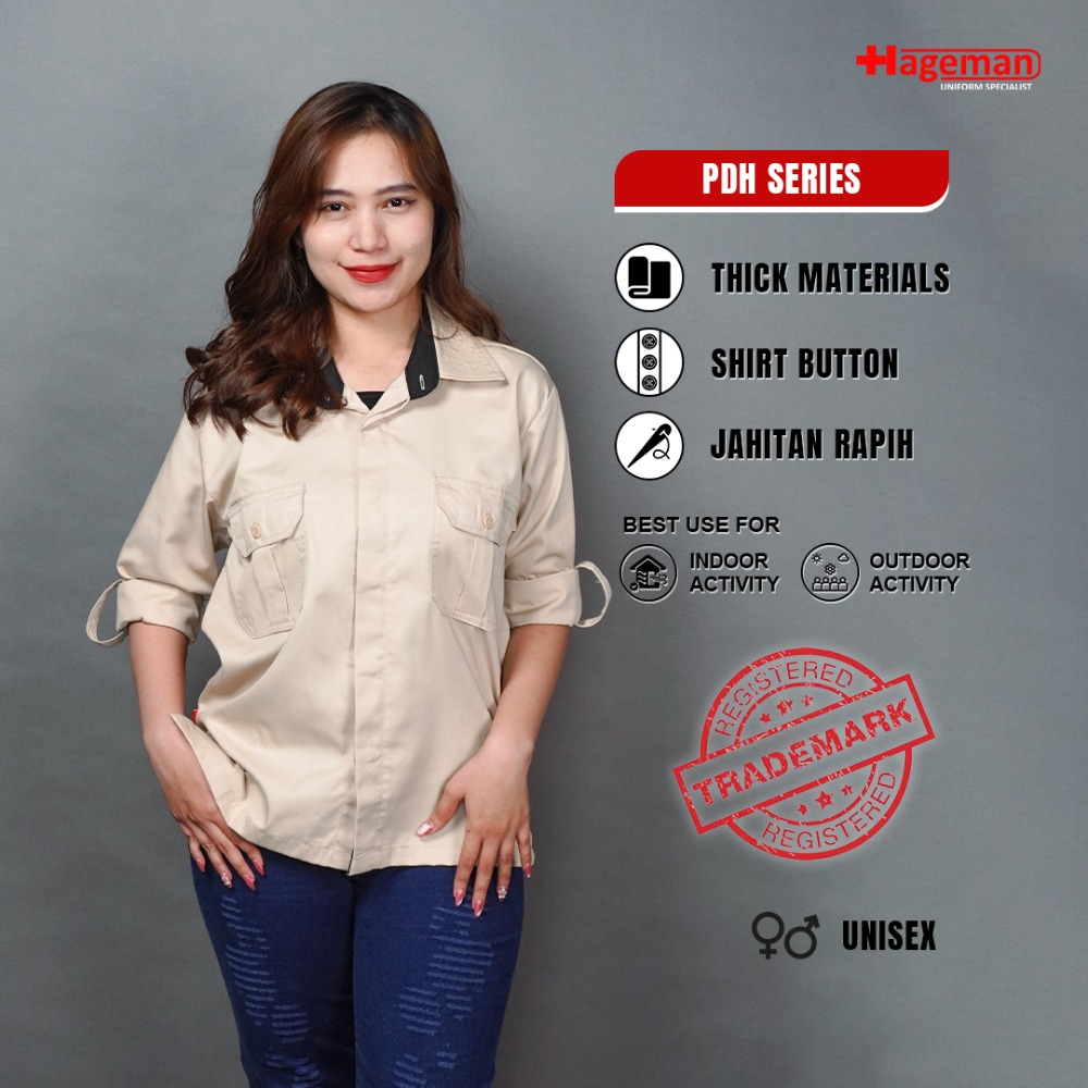 Baju PDH / Kemeja PDH Warna Cream (Hageman-WAT-43)