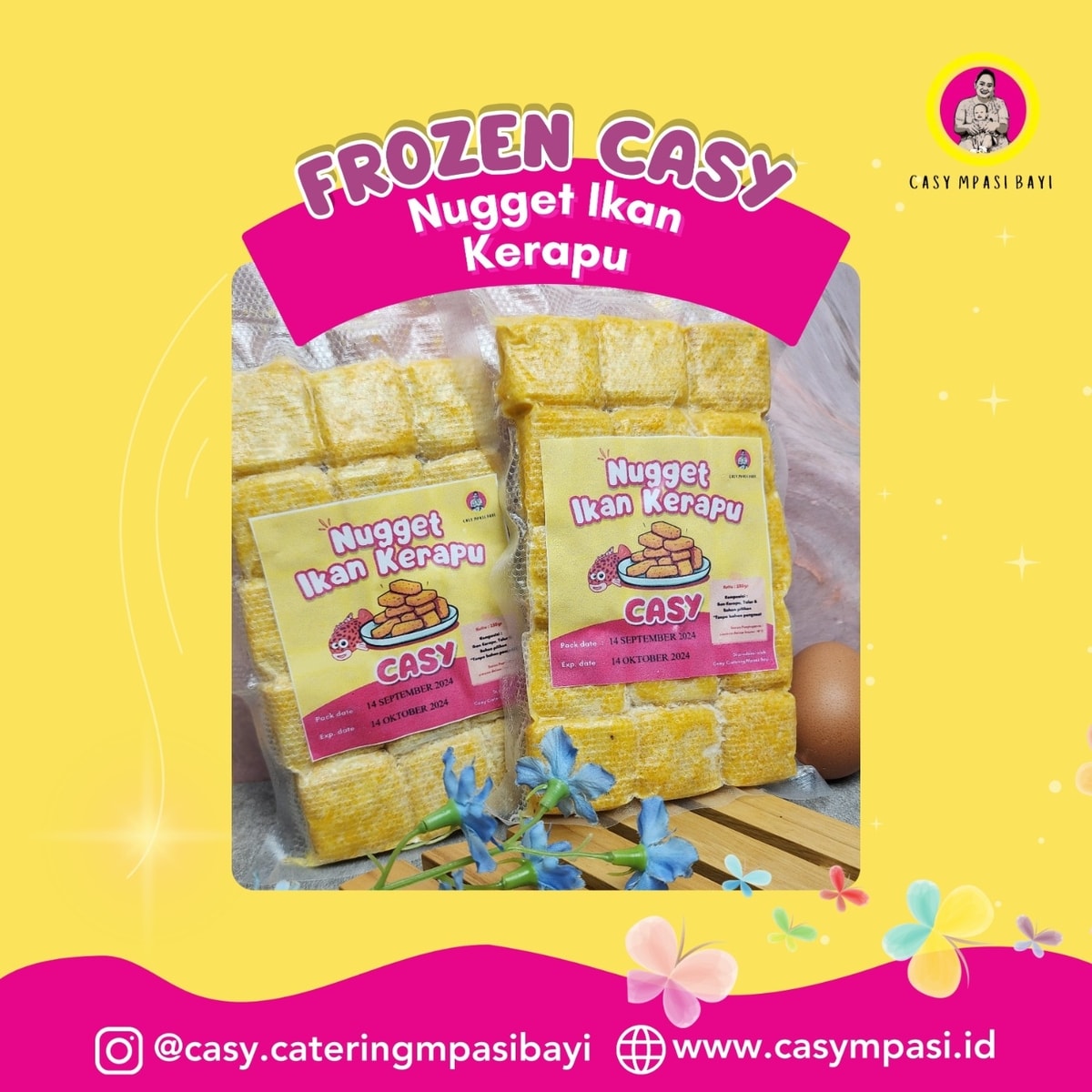 frozen nugget ikan kerapu - isi 15pcs (250g) otg