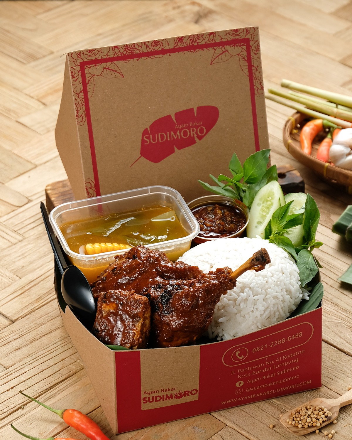 Paket Lengkap Bebek Bakar Pedas Manis