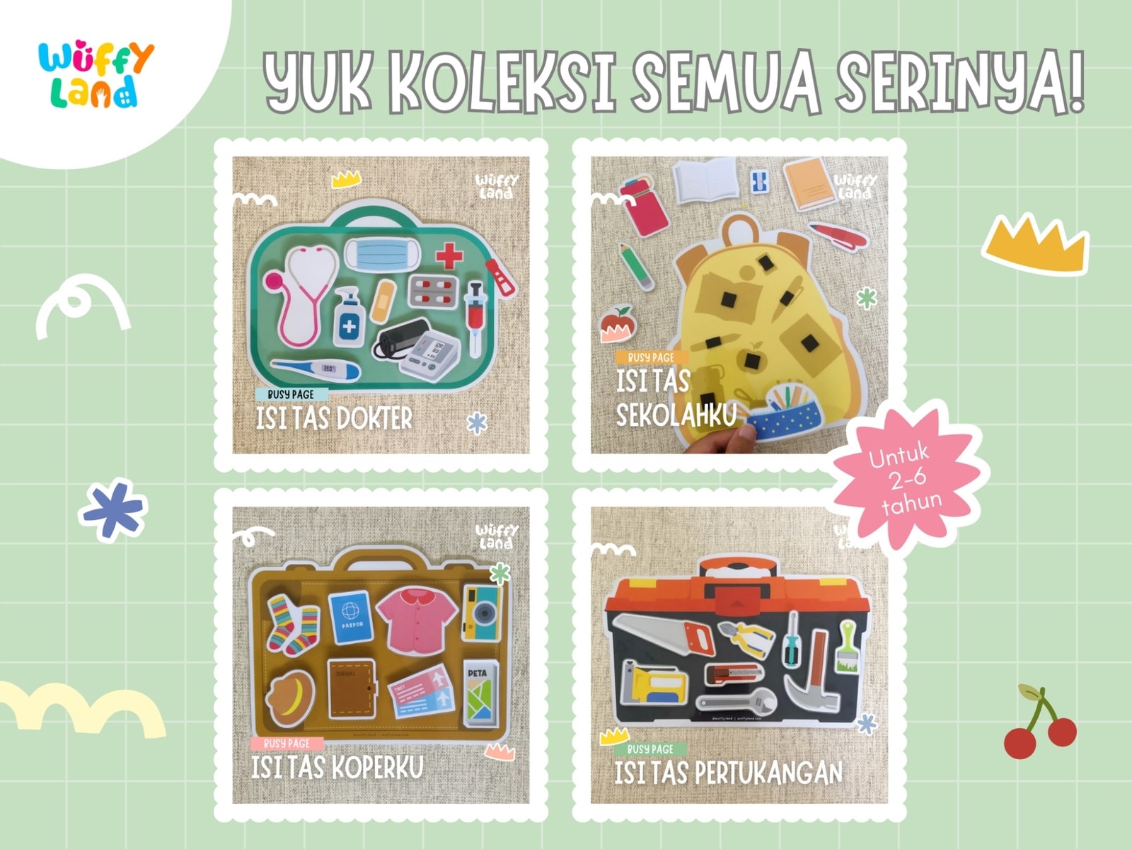 Busy Page Tema Isi Tas Aneka Profesi
