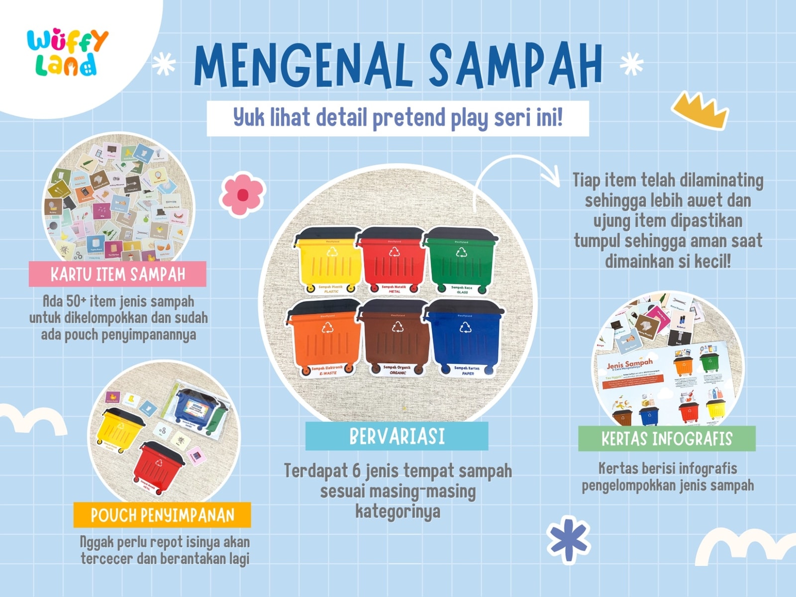 Pretend Play - Aktivitas Mengelompokkan Jenis Sampah