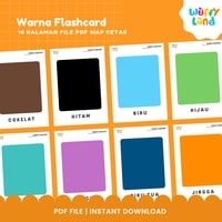 Wuffyland Worksheet Edukasi Anak Indonesia Murah Printable Flashcard Warna