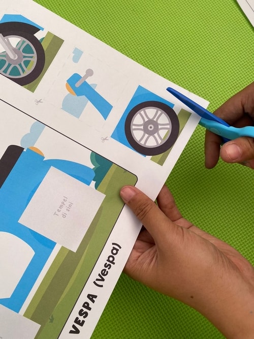 Printable Gunting dan Tempel