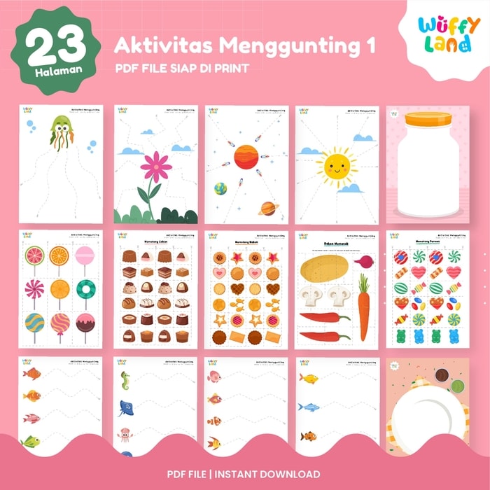 Printable Tema Menggunting Printable Tema Menggunting
