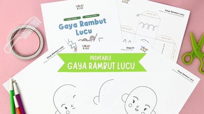 FREE PRINTABLE - Gaya Rambut Lucu