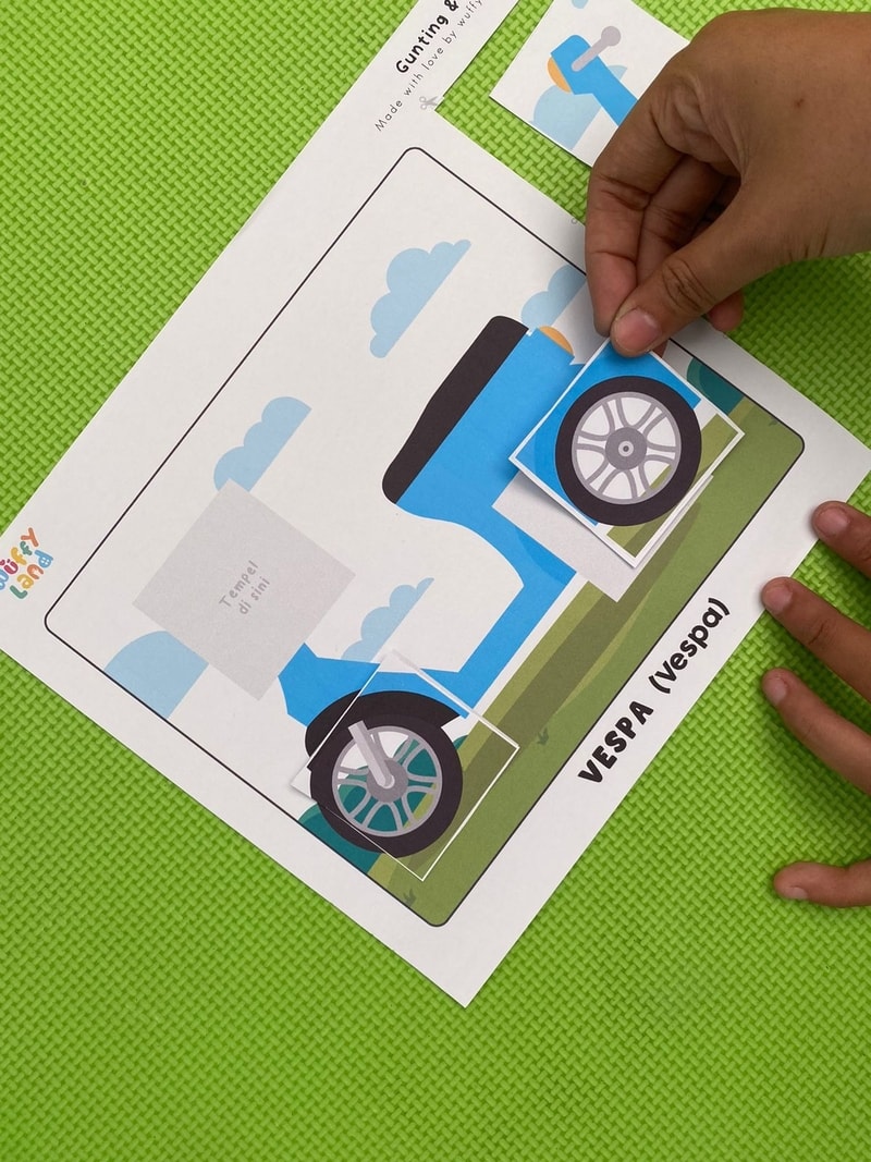 Printable Gunting dan Tempel