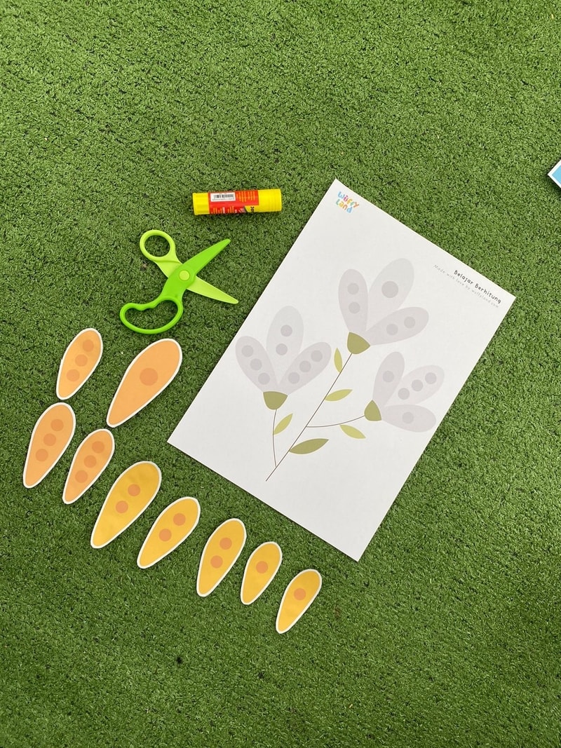 Printable Belajar Menghitung Dengan Bunga